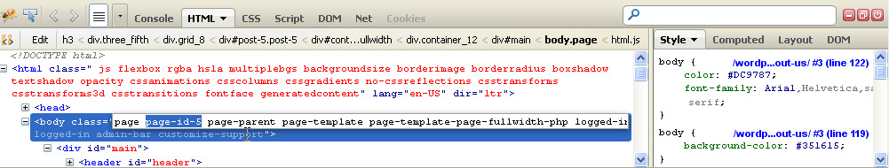 How To Create Css Rules For Specific Page In Wordpress Joomla And Drupal Template Monster Help