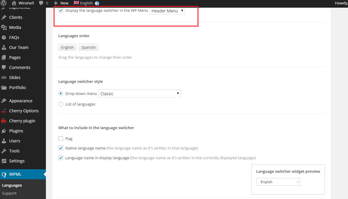 Wordpress How To Configure Multilanguage Website Using Wpml Plugin Template Monster Help